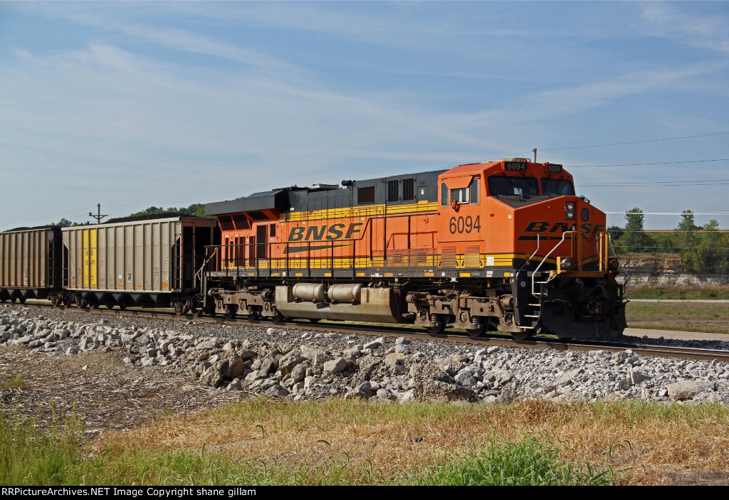 BNSF 6094 Dpu on a SB coal drag.